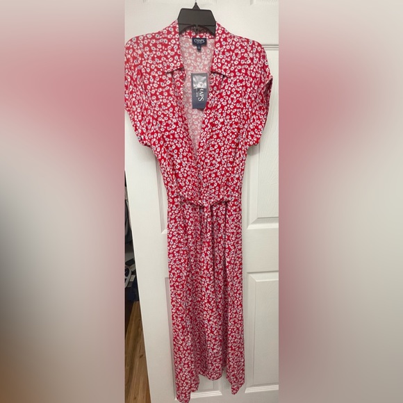 Chaps | Dresses | Red And White Chaps Dress | Poshmark